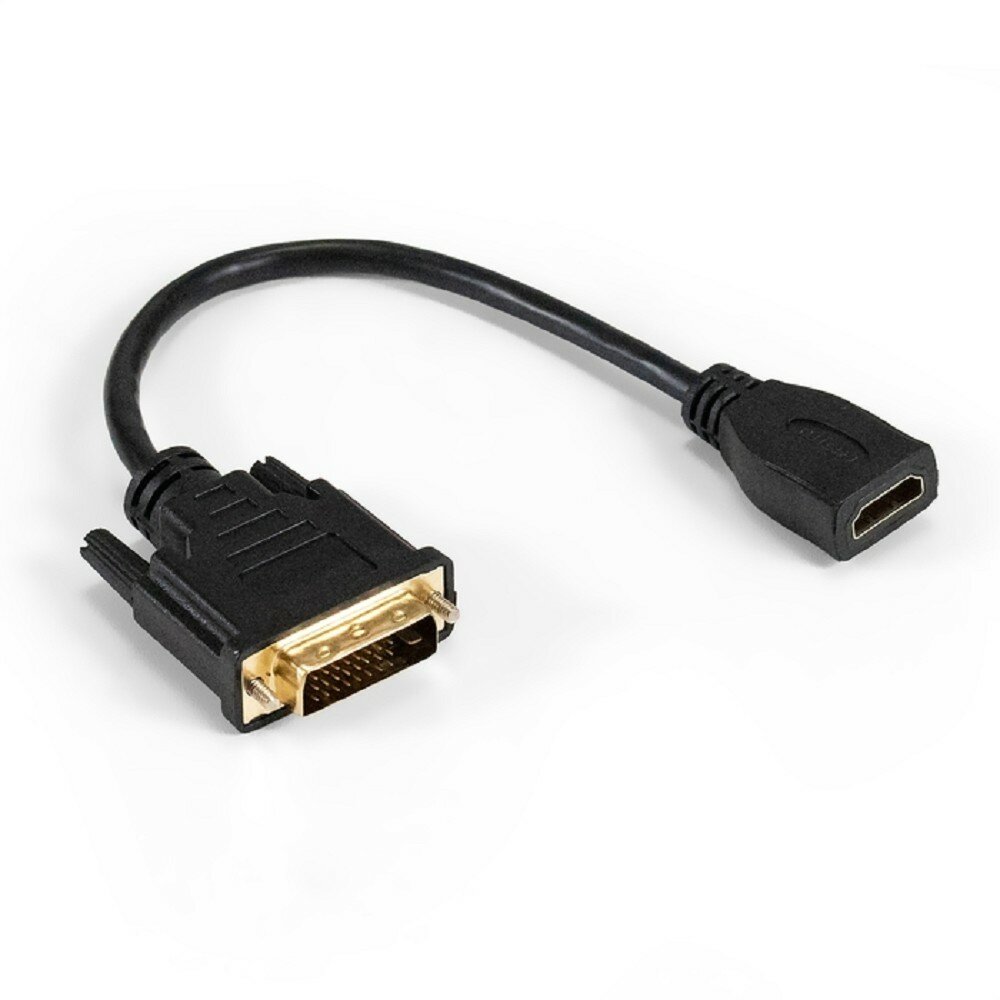 EXEGATE кабели EX294675RUS Кабель HDMI-DVI-D EX-CC-HDMIF-DVIM-0.15 19F 25M, 0,15м, позолоченные контакты