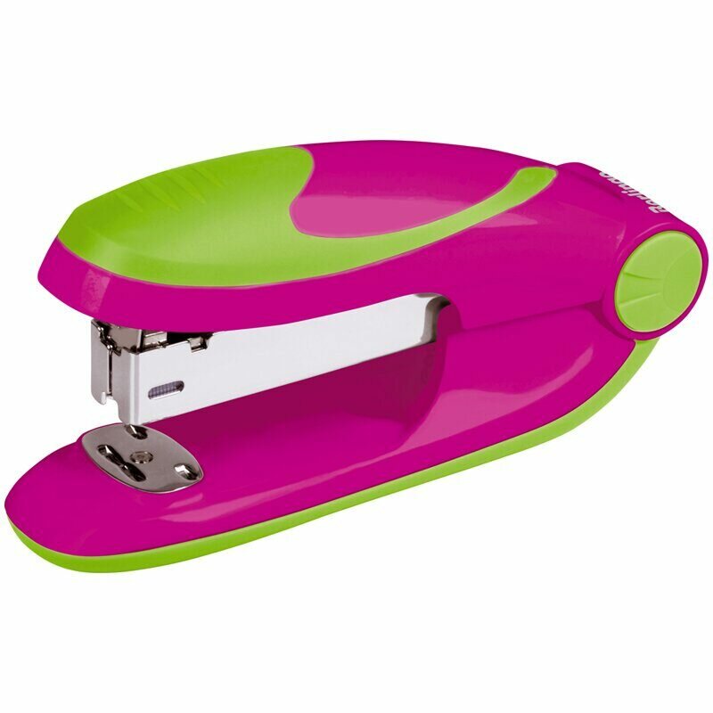 Степлер №24/6, 26/6 Berlingo Fuze до 25л,100 скоб, пластиковый корпус, розовый, DSp_20225/299768