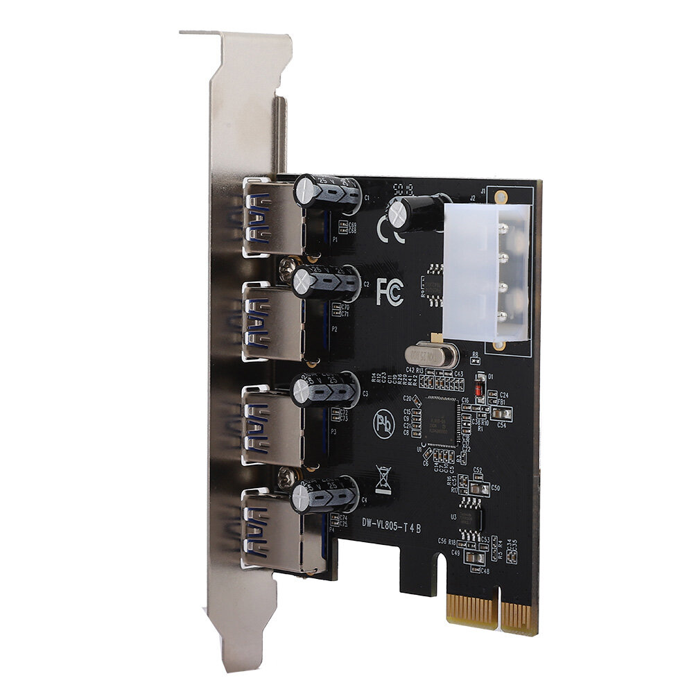 Карта расширения PCI-E to 4 порта USB 3.0, 5 Гбит/с