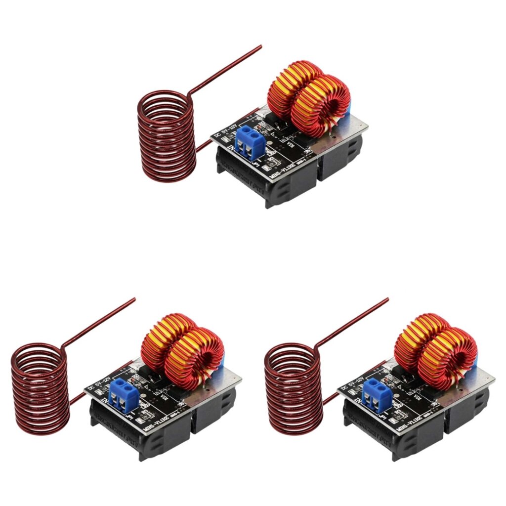Индуктивный нагреватель с входным напряжением 5-12 В, Высокочастотный модуль питания, 120 Вт, Мини-плата индукционного нагрева ZVS