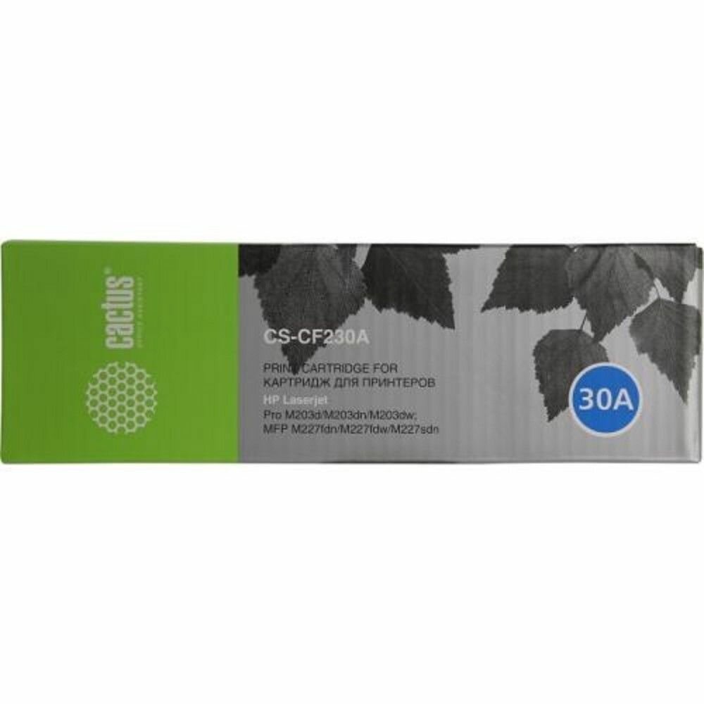 Cactus расходные материалы CF230A Картридж для HP LaserJet Pro M203 MFP M227, 1,6K с чипом