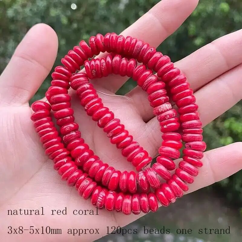 Бусины из коралла jbyzbsm 4x6 мм Красный, 3x8-5x10mm red