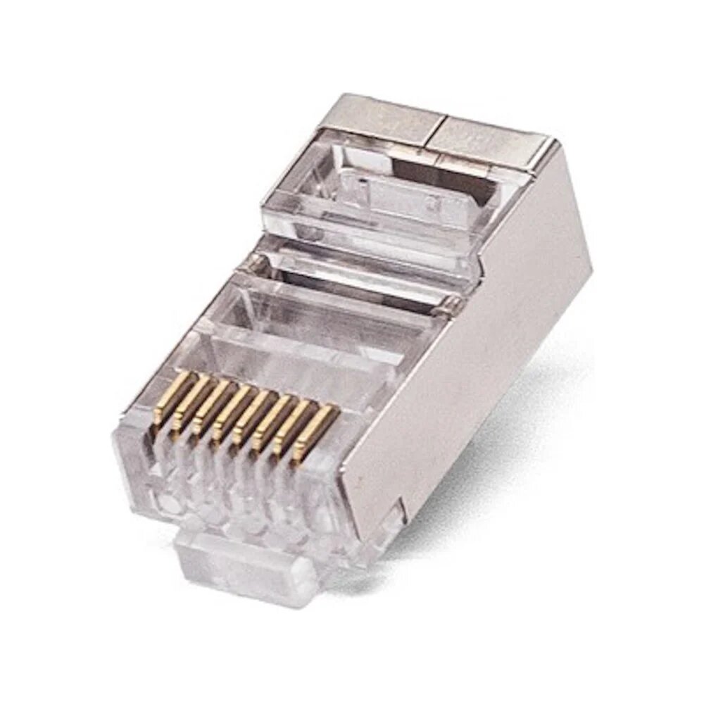 А1 Коннектор A1, RJ-45, 6 кат, экран, 8p8c, 50 мкм, универсальный, для одножильного и многожильного кабеля, уп/ 100 шт A1-LPU6-6