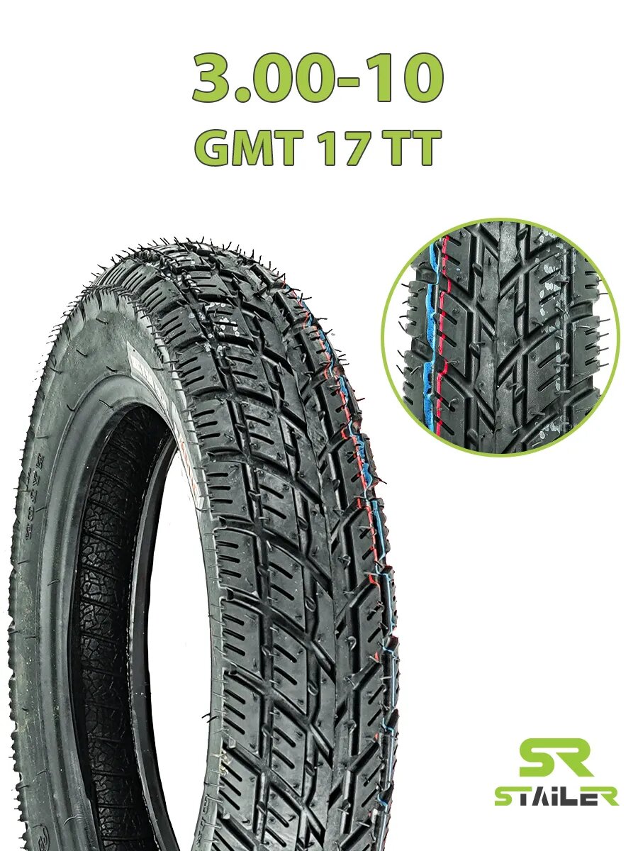 Мотошина для мотоцикла 3.00-10 GMT 17 TT