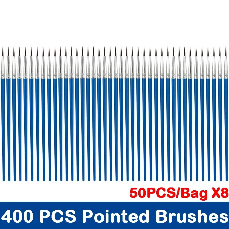 Кисти для рисования Nylon, 50/1000 шт. 400PCS Pointed Brush