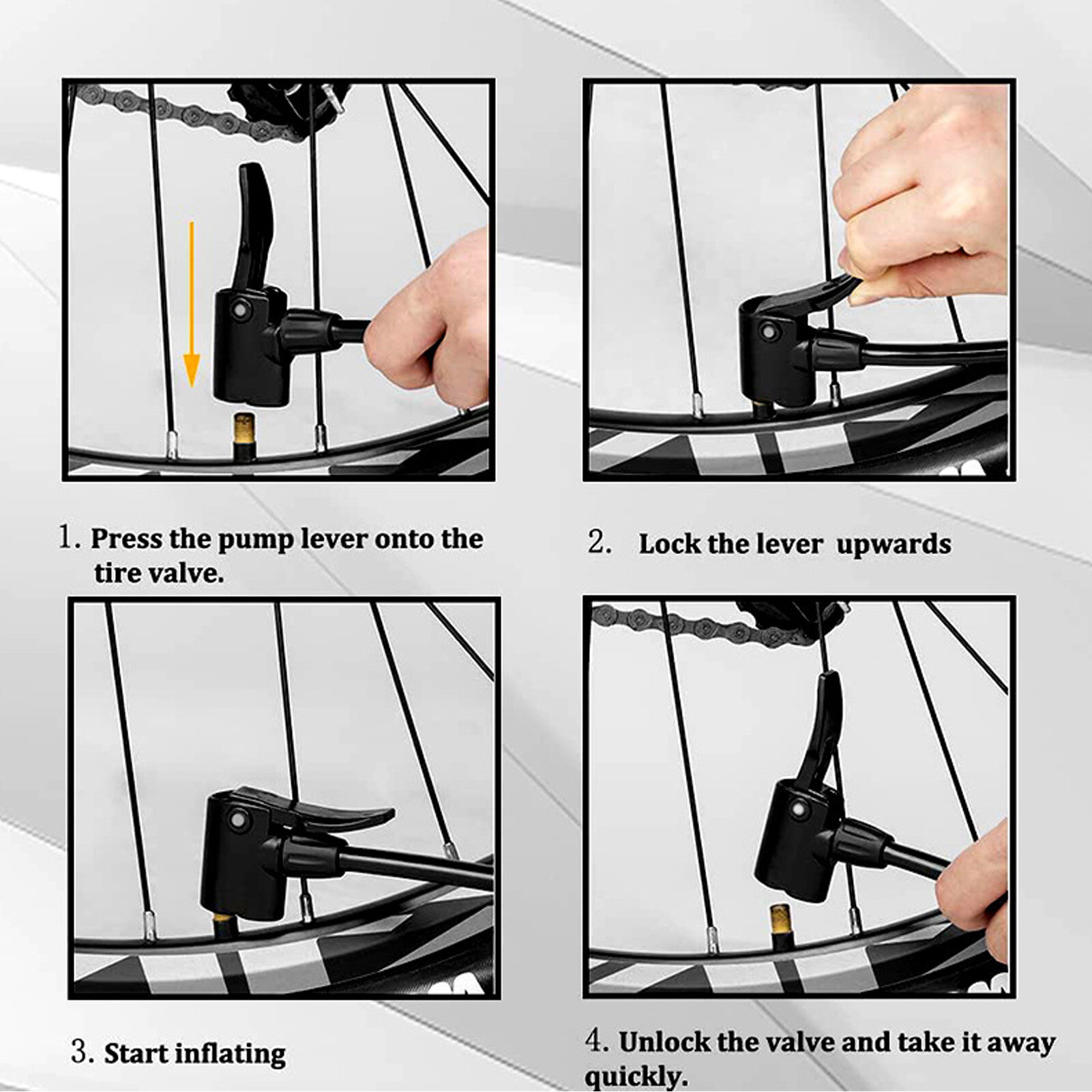 Дорожный велосипедный ножной насос высокого давления, портативный насос для шин мотоцикла, универсальный