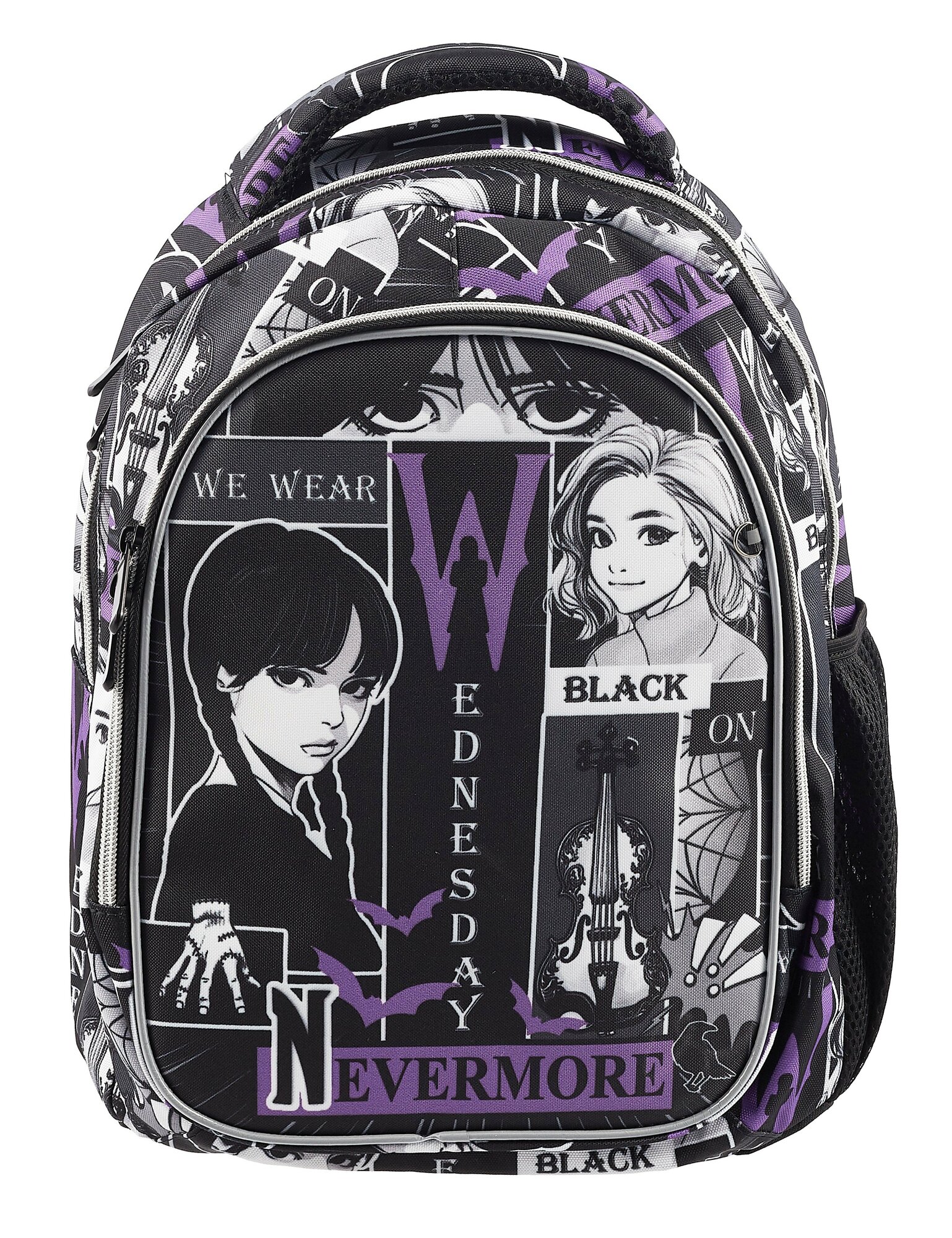 Рюкзак "Венсдей" 2 отделения, 40*32*16 см, клетка