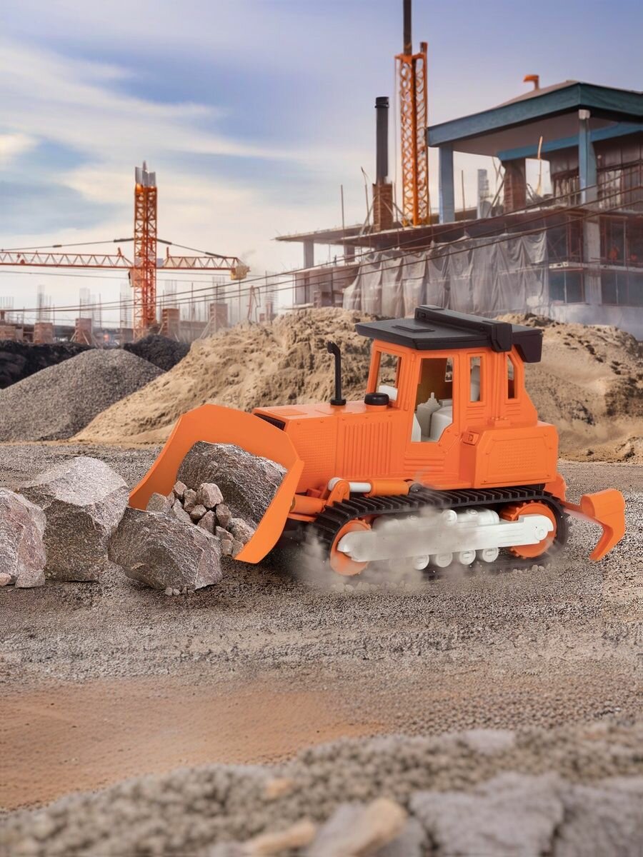 DRIVEN BY BATTAT бульдозер игрушечный со светом и звуком малый для детей от 3 лет