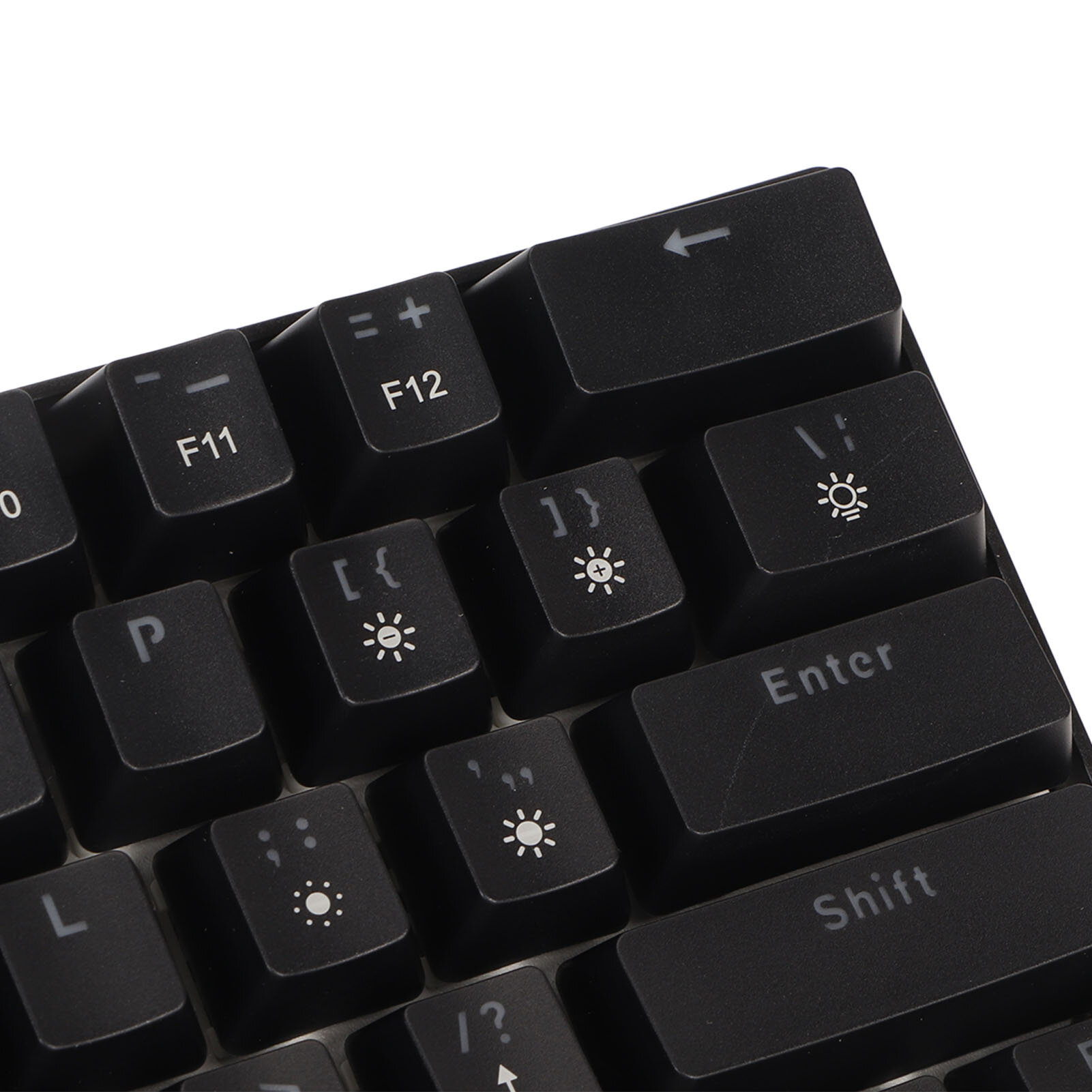 Механическая клавиатура с 61 клавишей, портативная, компактная, 60% игровая клавиатура со светодиодной подсветкой для ноутбуков с Windows, черная поверхность, синий переключатель