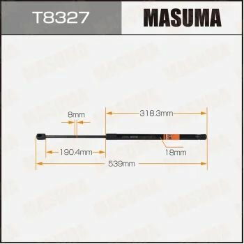 Упор газовый багажника MASUMA, L 539mm (1/40)