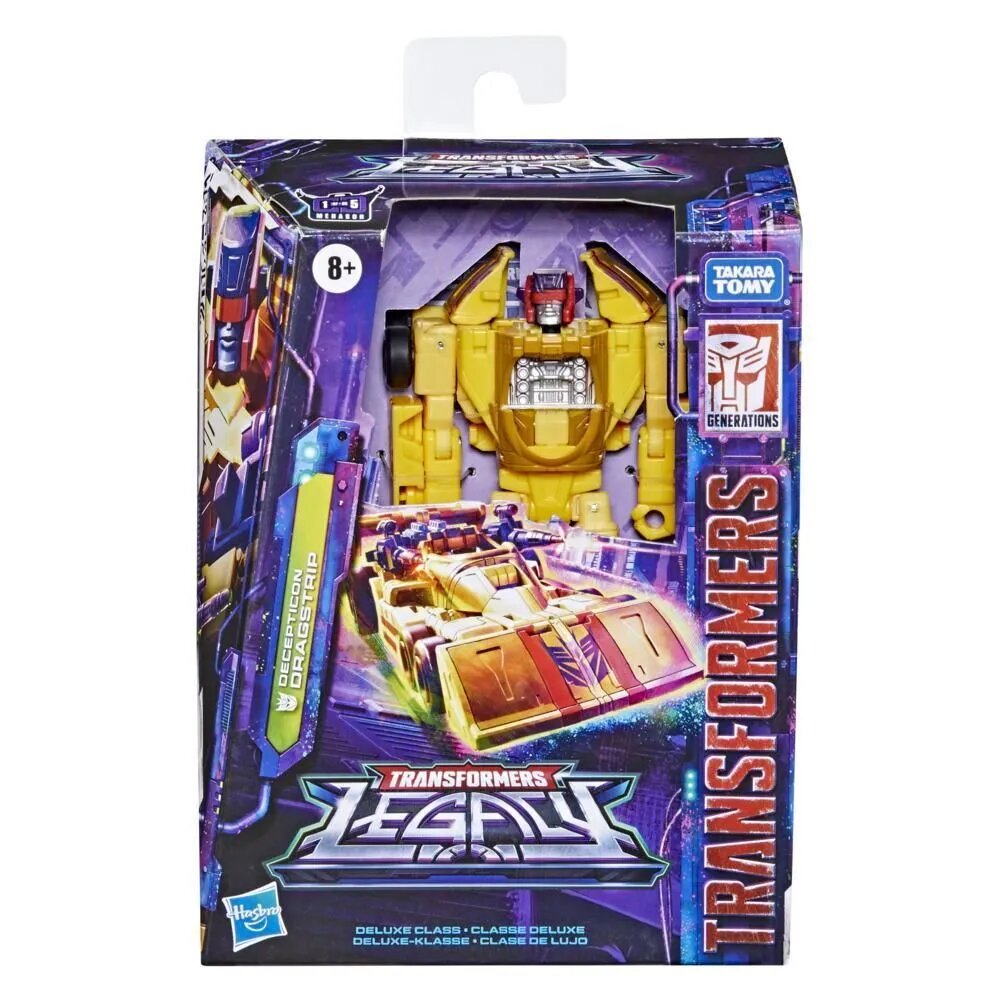 Трансформеры игрушки Hasbro Transformers Generations Legacy Deluxe Class Decepticon Dragstrip (14cm) F3020
