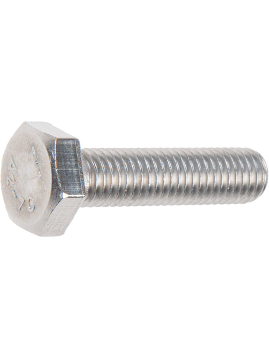 Болт шестигранный М16х80 мм нержавеющая сталь А2 DIN 933 STARFIX 2 штуки (SMZ2-24845-2)