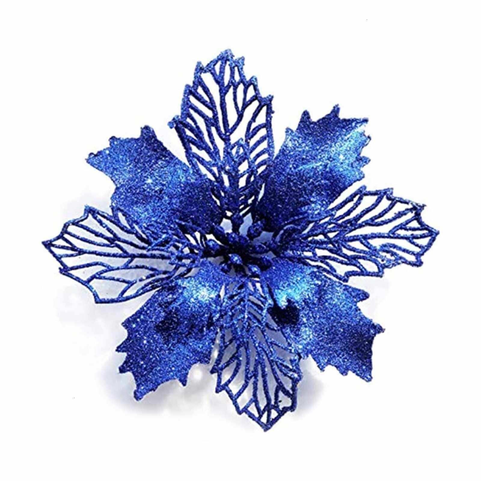 Рождественское украшение 9см (королевский синий, луковый порошок)