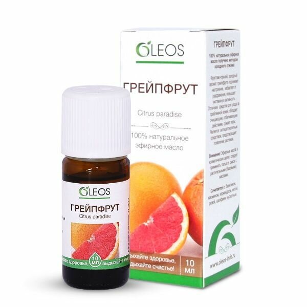 Эфирное масло Oleos "Грейпфрут", 100% натуральное, 10 мл