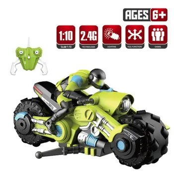 Мотоцикл с дистанционным управлением EBOYU MK10A01 RC Stunt Drift Bike 1/10 2,4 ГГц Высокоскоростной циклонный 360 вращающийся гоночный автомобиль