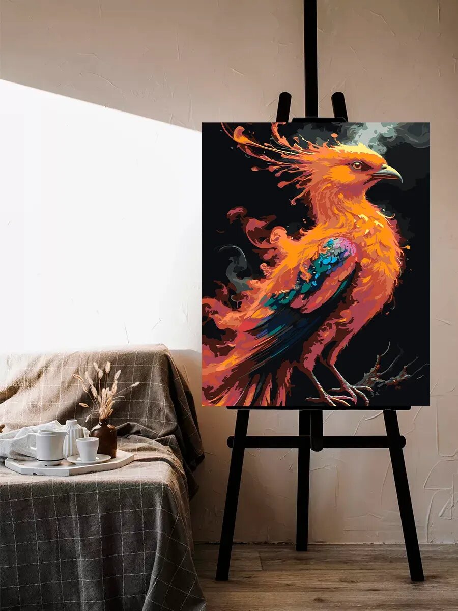 Картина по номерам Феникс Мифологическая Птица Дым