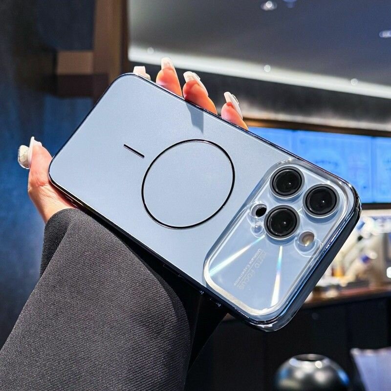 Магнитный чехол для защиты объектива камеры iPhone 17 Pro / Айфон 17 про с MagSafe, Синий