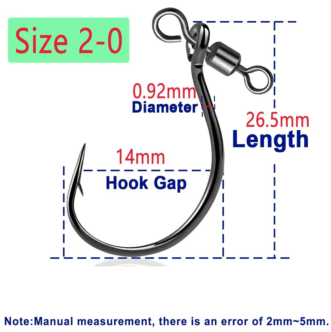 Рыболовный крючок Fishtrip Drop Shot size 2-0, 10pcs