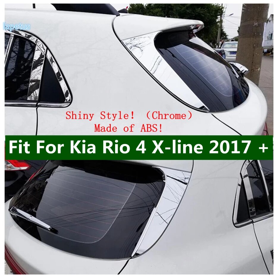 Дверь, заднее окно, спойлер, накладка, треугольная вставка, декоративная рамка, подходит для Kia Rio 4 X-line 2017-2020, автомобильные аксессуары