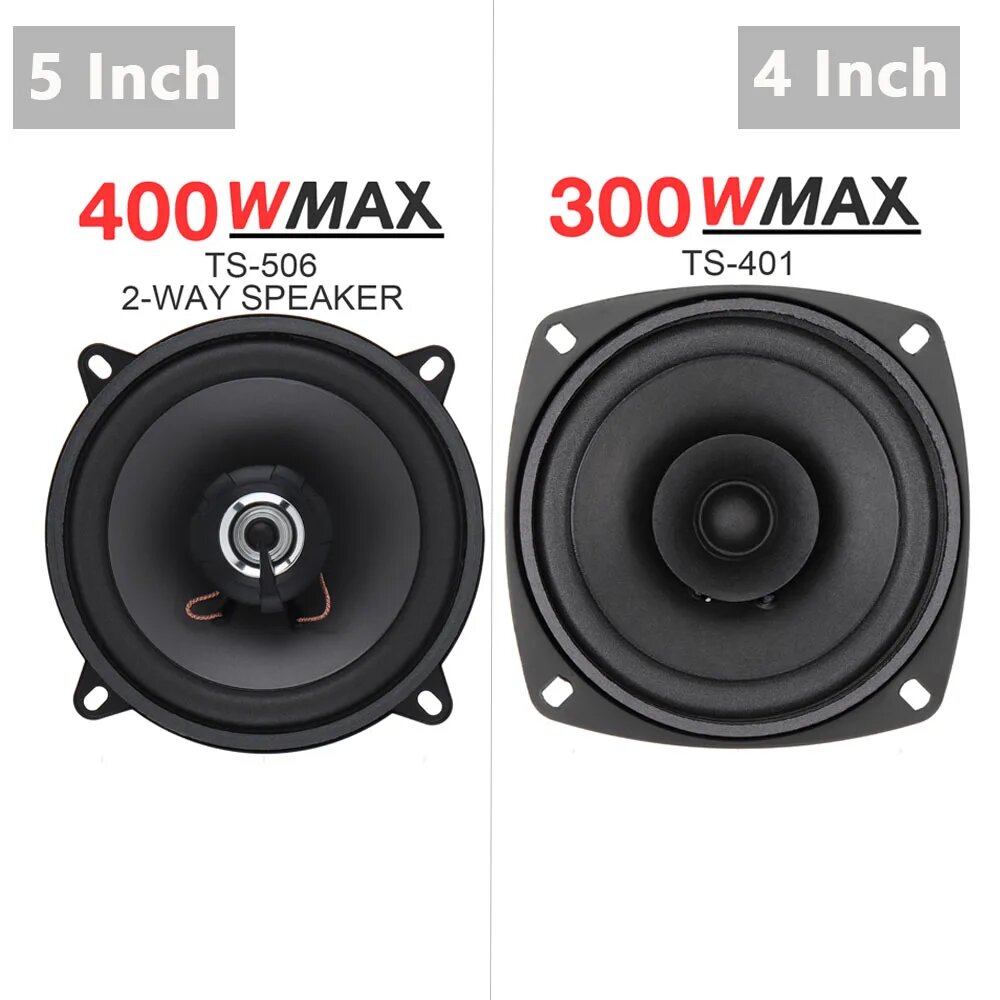 1 шт, автомобильный коаксиальный динамик, 4 / 5 дюймов, 4 Inch 300W