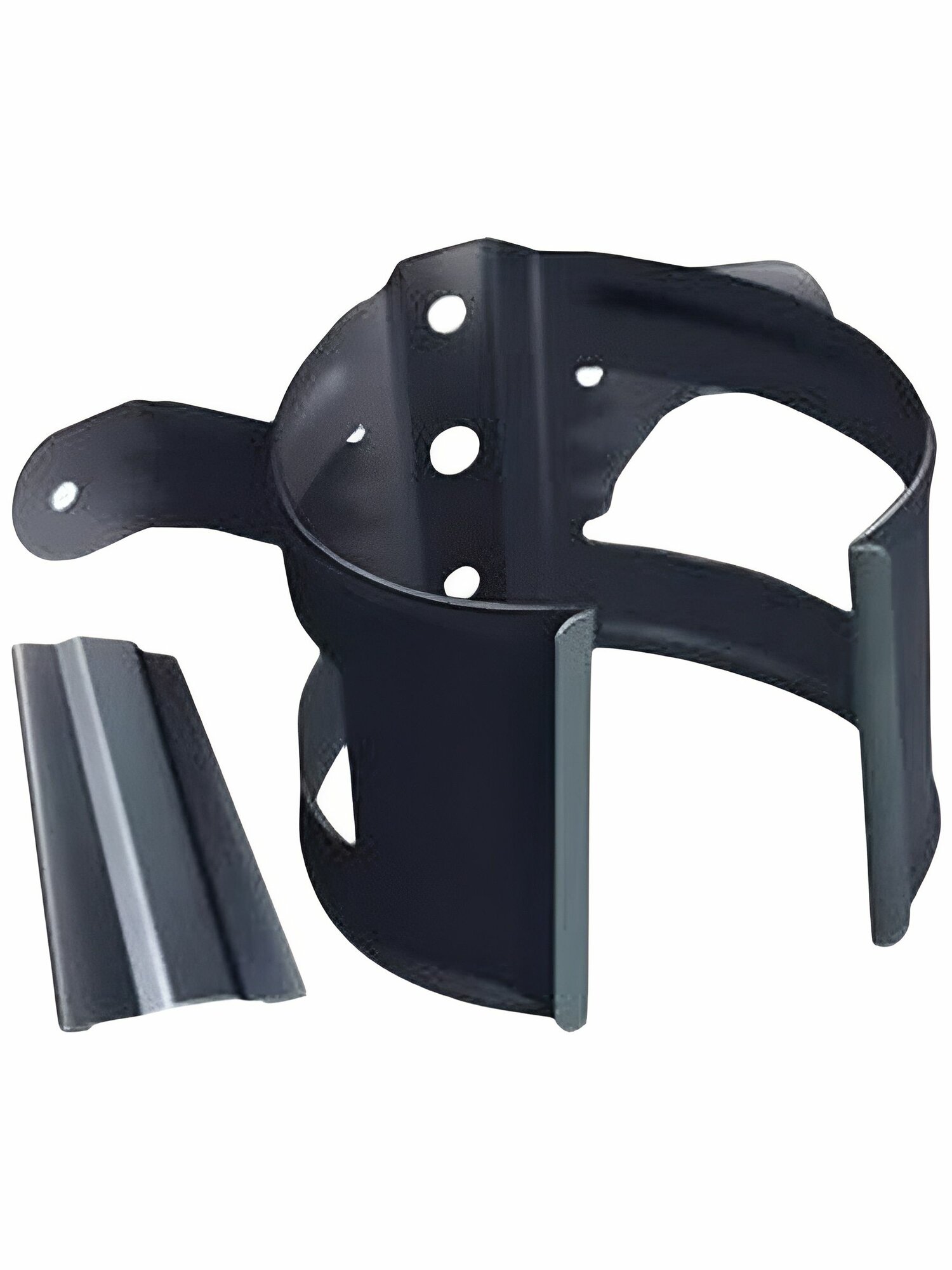 (3 шт)Кронштейн хомут труб металлический на деревянную стену d90 мм графитовый серый RAL 7024