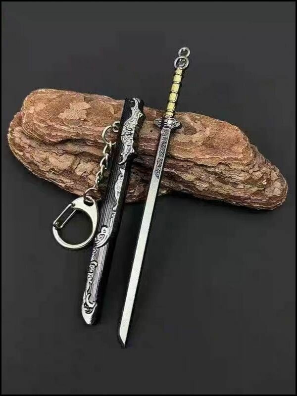 Мини меч 12 см металлический брелок коллекционная модель меча Цинь, Хань и Тан исторические мечи