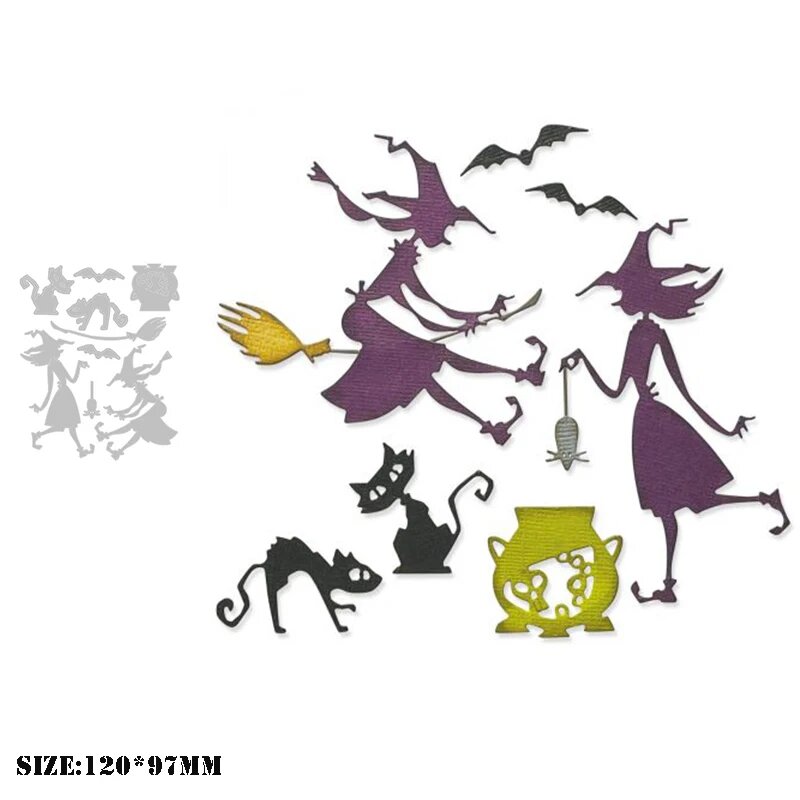 2025 стеклянный лист, сова, замок-призрак, ведьма, пробирка, металлические штампы для Хэллоуина, маска, паутина, трафареты для изготовления карточек для скрапбукинга