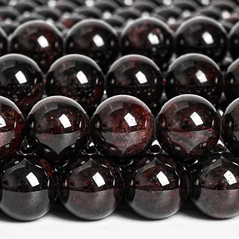 Натуральный гранат, бусины 9/10/11 мм