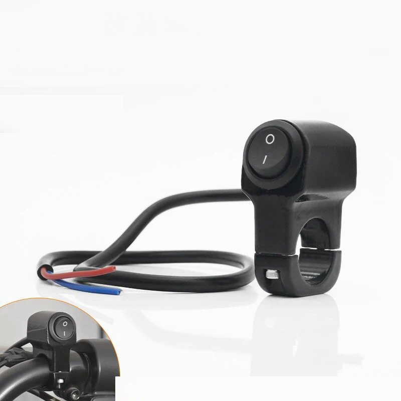 7/8 дюймов 22 мм из алюминиевого сплава, фара на руль мотоцикла, противотуманный прожектор ВКЛ/выкл, водонепроницаемый переключатель для скутера ATV Style A