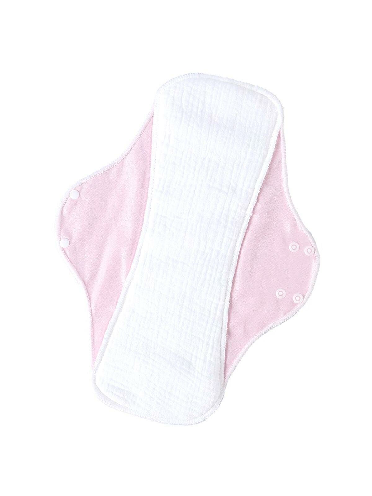 Хлопковая моющаяся прокладка, Светло - розовый