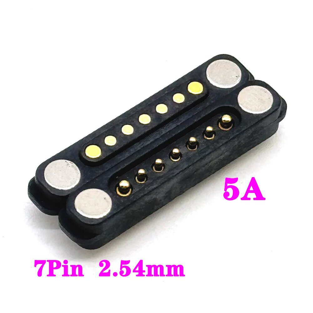 LAJQTAO 5A магнитный разъем Pogo Pin 2-10P DC 7Pin 2.54mm 5A