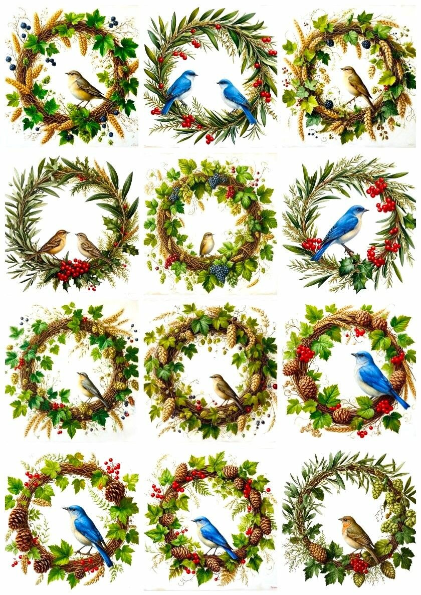 Водорастворимая картинка для мыла А4 "Птицы"