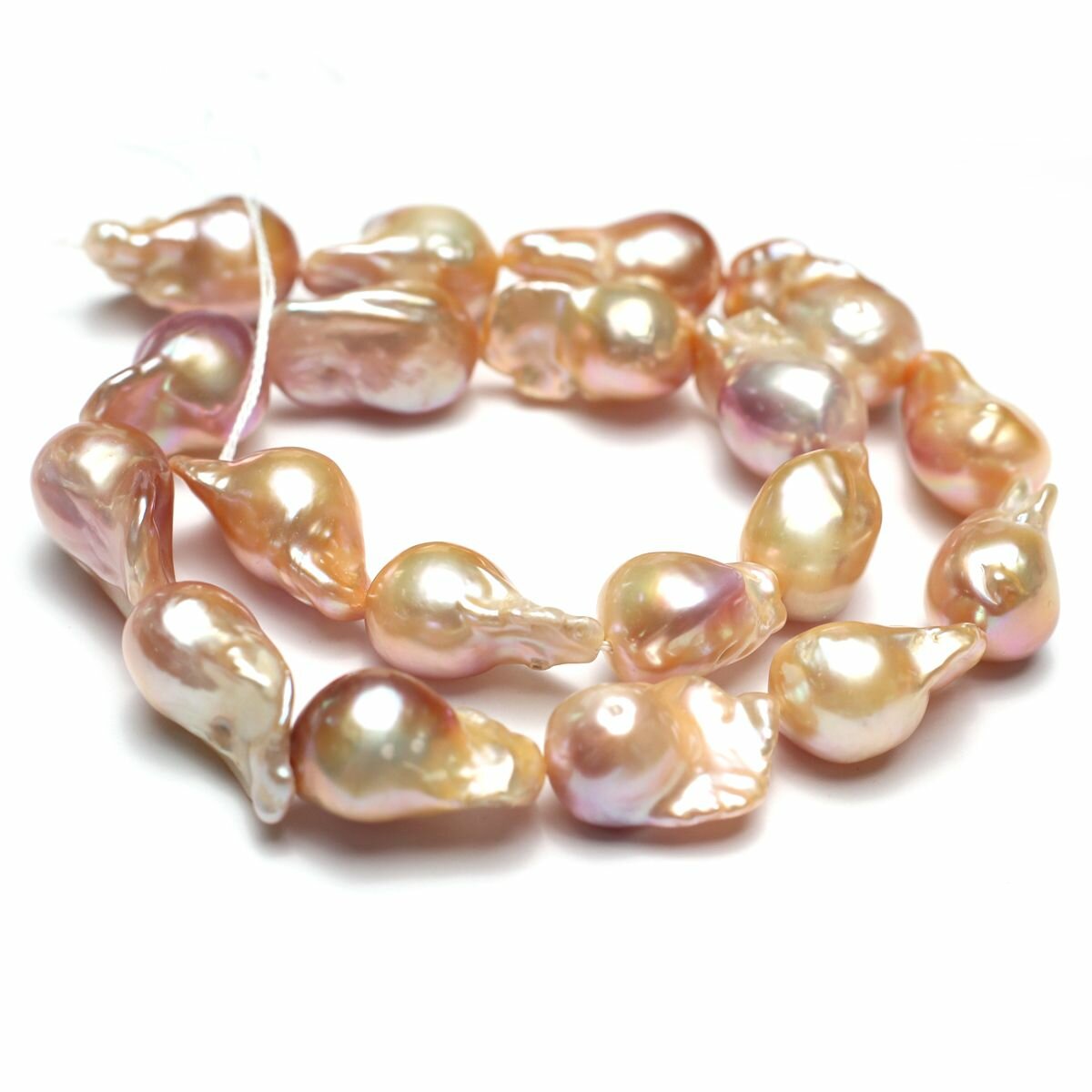 Крупный барочный натуральный жемчуг премиум-класса, жемчужные бусины 15x2315x25 мм с отверстием 1 мм на нити 36 см, для элитной бижутерии, ожерелий и украшений ручной работы