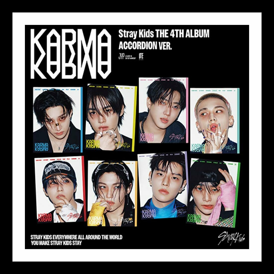 (Предзаказ) Альбом STRAY KIDS - KARMA 4th Album ACCORDION 8 Version SET