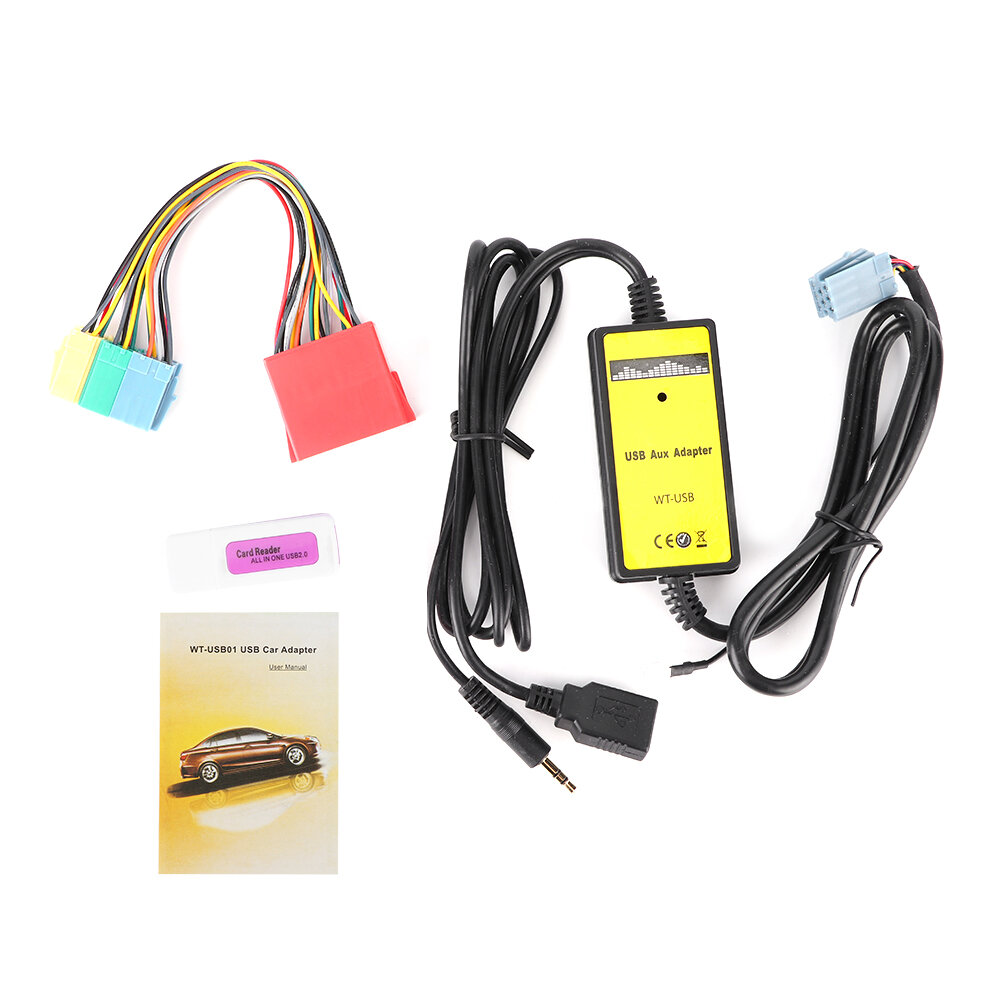 8Pin CD Changer Adapter 20Hz‑20KHz MP3 USB Audio Car AUX Interface Fit for Seat