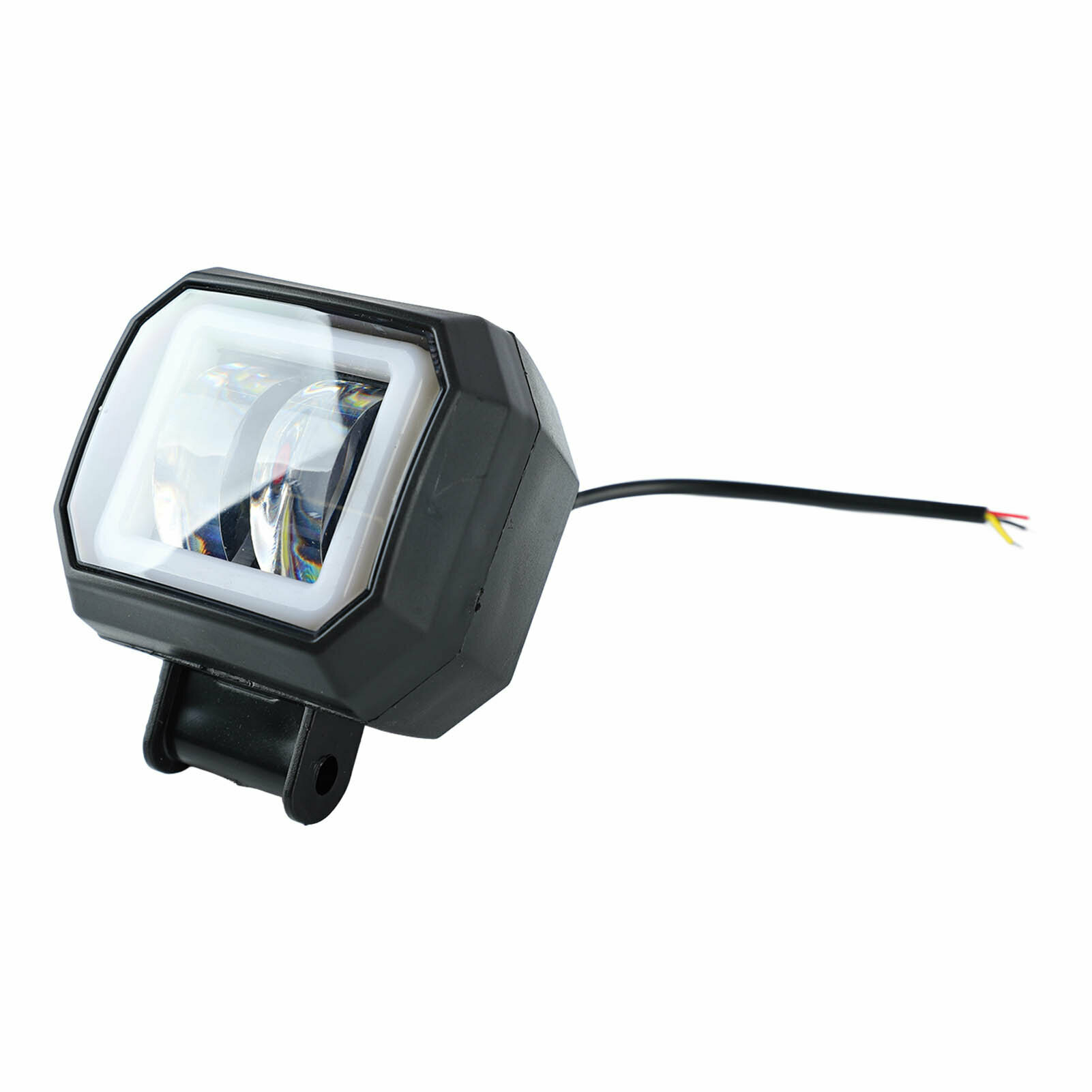 3-дюймовые светодиодные фары для мотоцикла с синей апертурой 20 Вт, водонепроницаемые, яркие, квадратные, противотуманные фары для мотоцикла