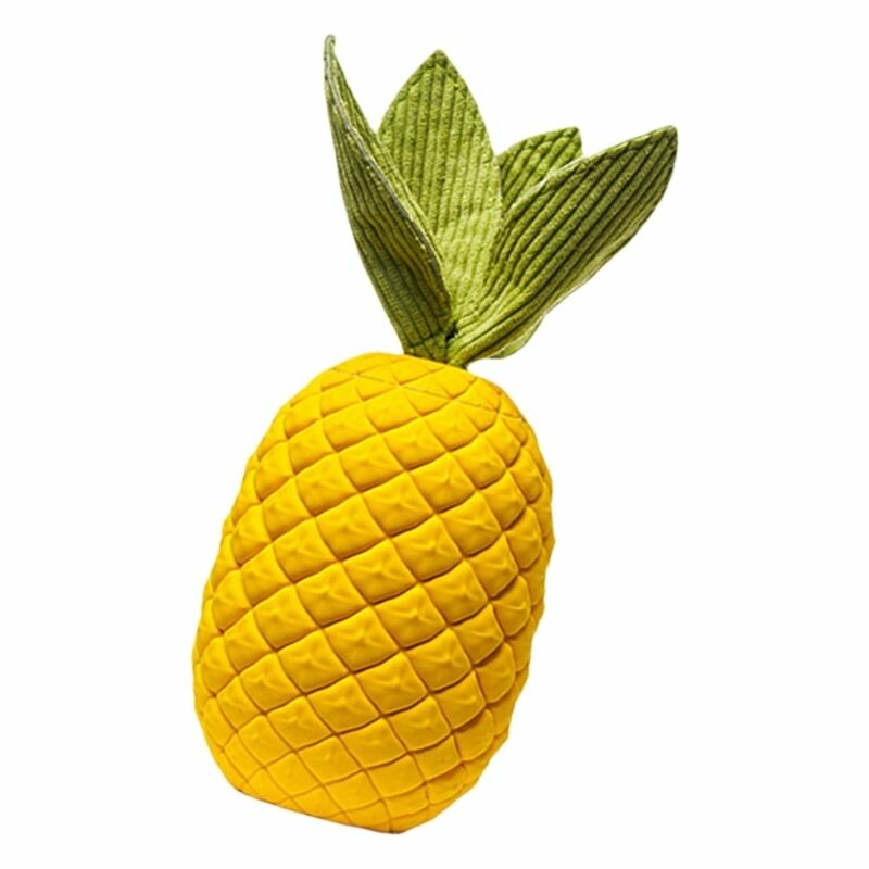 Резиновая плюшевая игрушка для собак в сочетании с грызущими, коренными зубами, чисткой зубов, интерактивным звуком, устойчивая к укусам и не надоедающая игрушка-ананас- большой резиновый ананас