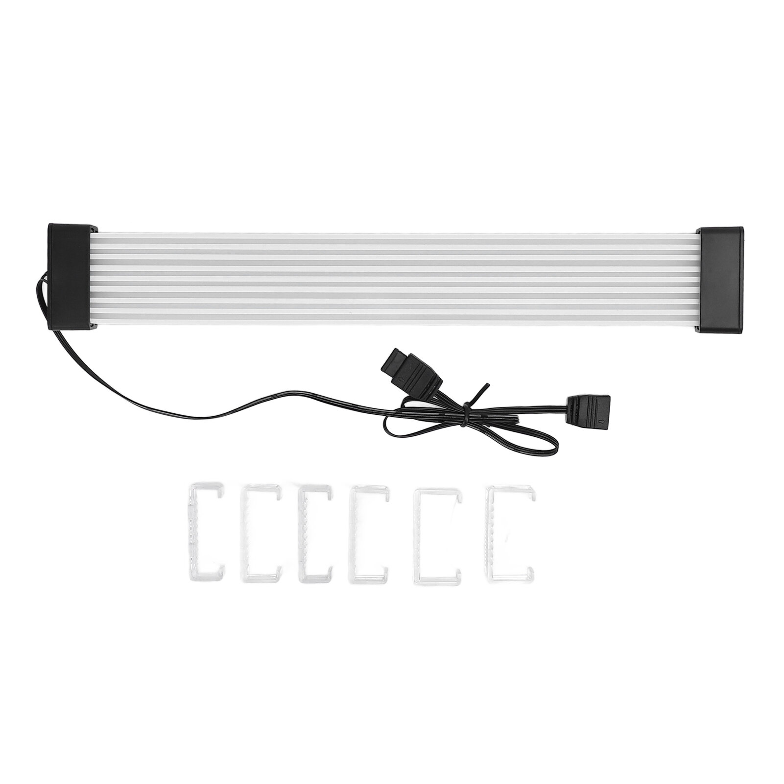 Кабель для подключения 8-контактного разъема к двум 8-контактным разъемам, кабель синхронизации ARGB 5 В, длина кабеля 260 мм, неоновый кабель с гребенками для проводов, для материнской платы и видеокарты, черный разъем.