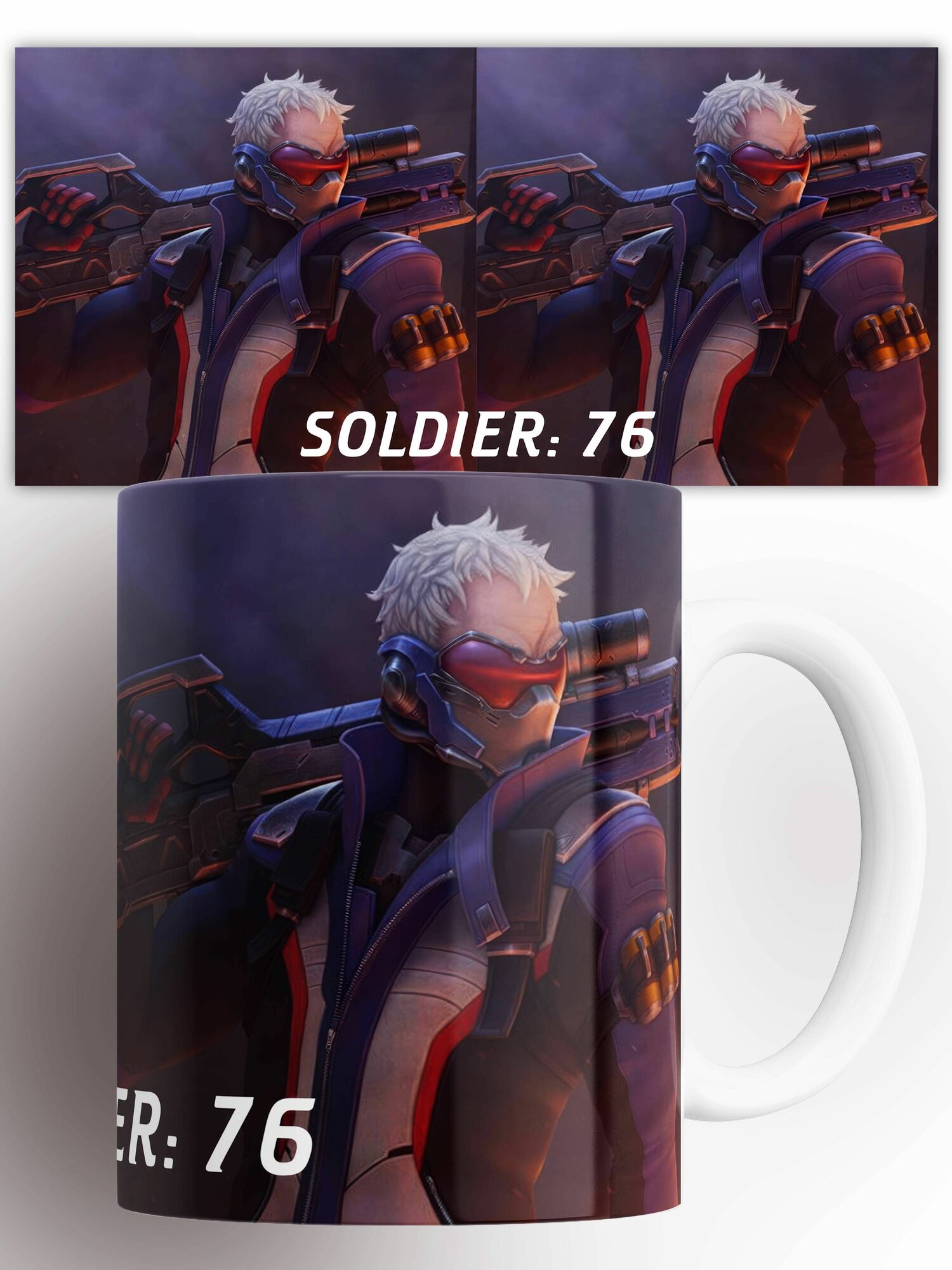 Кружка компьютерная игра Overwatch Овервотч Солдат 76 330 мл