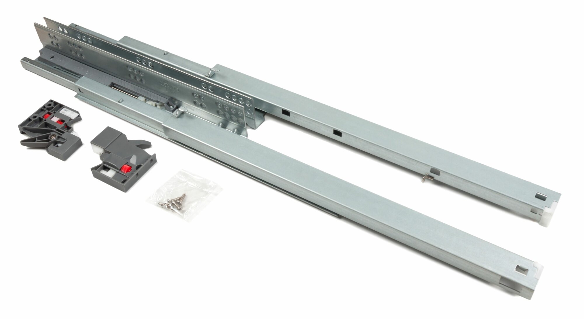 Направляющие для ящиков Boyard В-Slide DB8881Zn/500 soft-closing (плавное закрывание), направляющие скрытого монтажа полного выдвижения с доводчиком, фурнитура для мебели