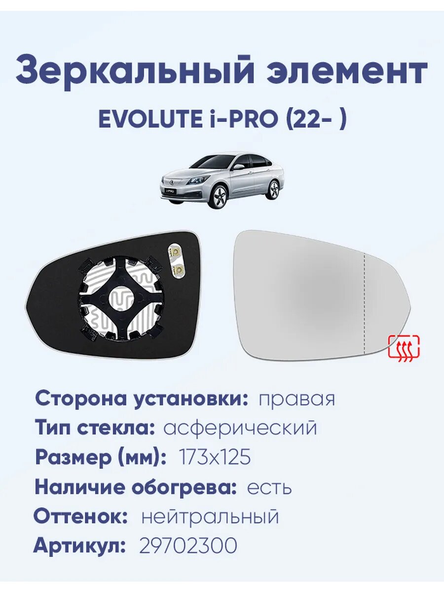 Зеркальный элемент правый EVOLUTE i-PRO (22- )A29702300