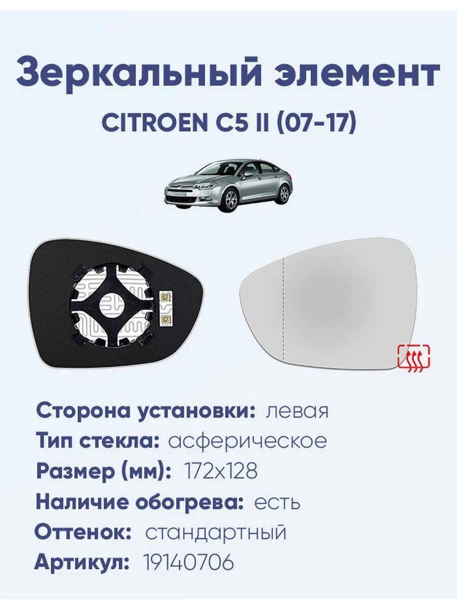 Зеркало CITROEN C5 II (07-17) 19140706