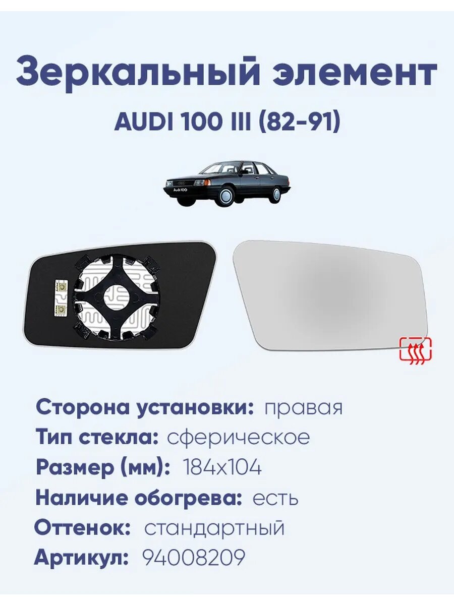 Зеркало AUDI 100 III (82-91) 94008209