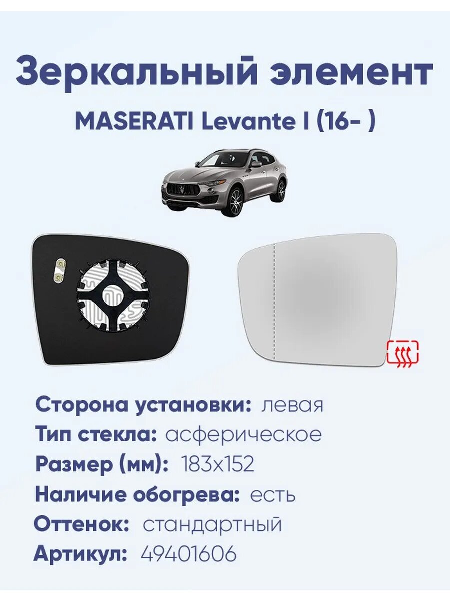 Зеркало MASERATI Levante I (16- ) 49401606