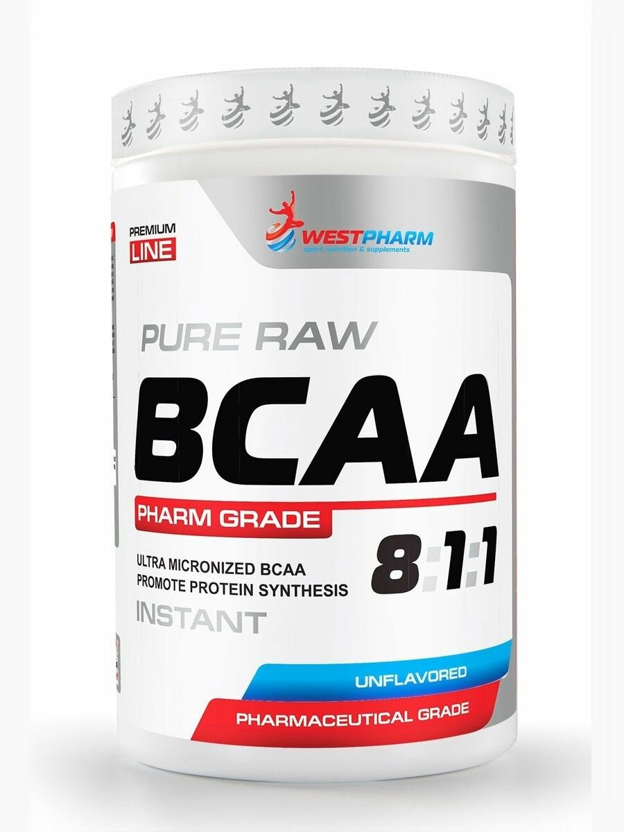 WestPharm BCAA 8:1:1 порошок со вкусом Безвкусный / 400 гр, 80 порций