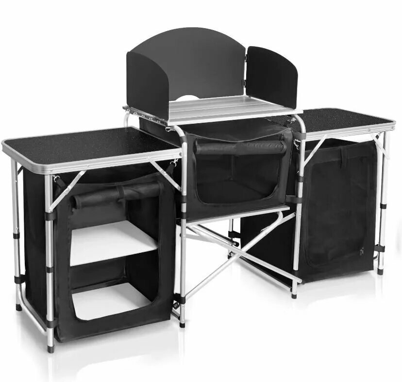 Кухня кемпинговая D306 A588, складная, с сумкой-чехлом, ветрозащитная, с органайзерами