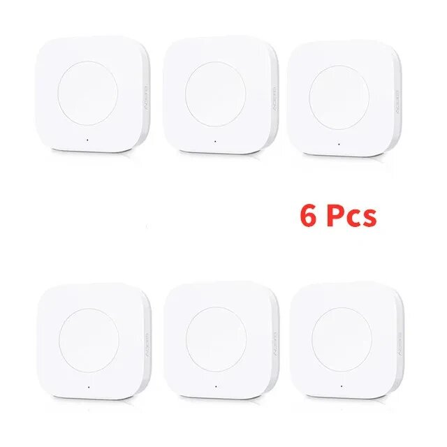 Аксессуар Aqara Sensor Smart Wireless Mini Switch Zigbee One Key Control Button для Homekit Xiaomi Mihome умного дома безопасности-6 штук
