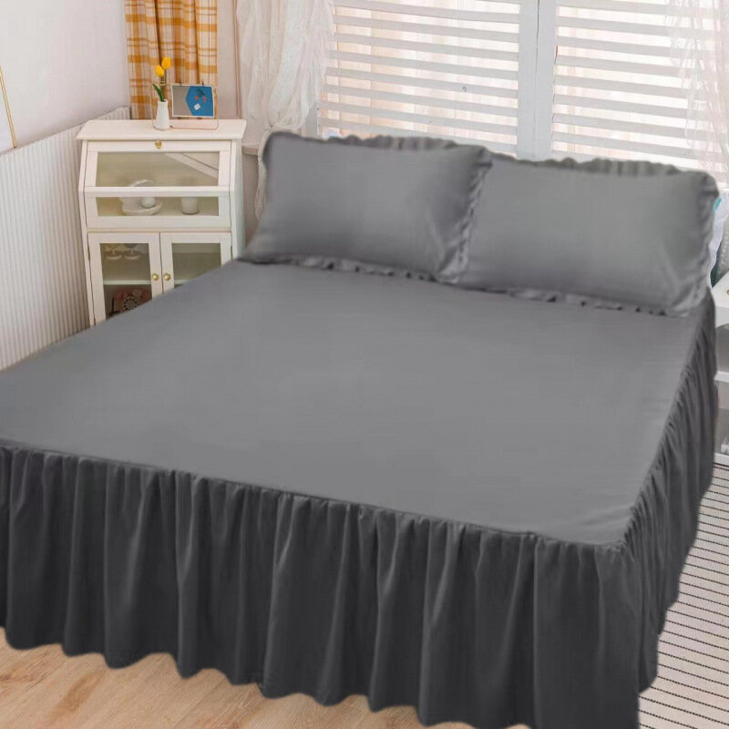 Однотонный подзор для кровати, цельный, покрывало, фасон подзора для кровати, всесезонная простыня, простыня на резинке, покрывало, чехол для кровати, наматрасник,100*200cm
