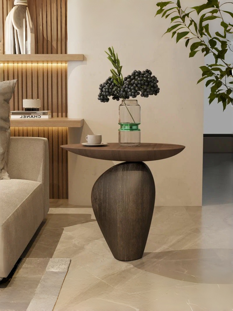 Столик журнальный "Ваби-саби", квадратный, эпоксидная смола, колесики, антибактериальное покрытие