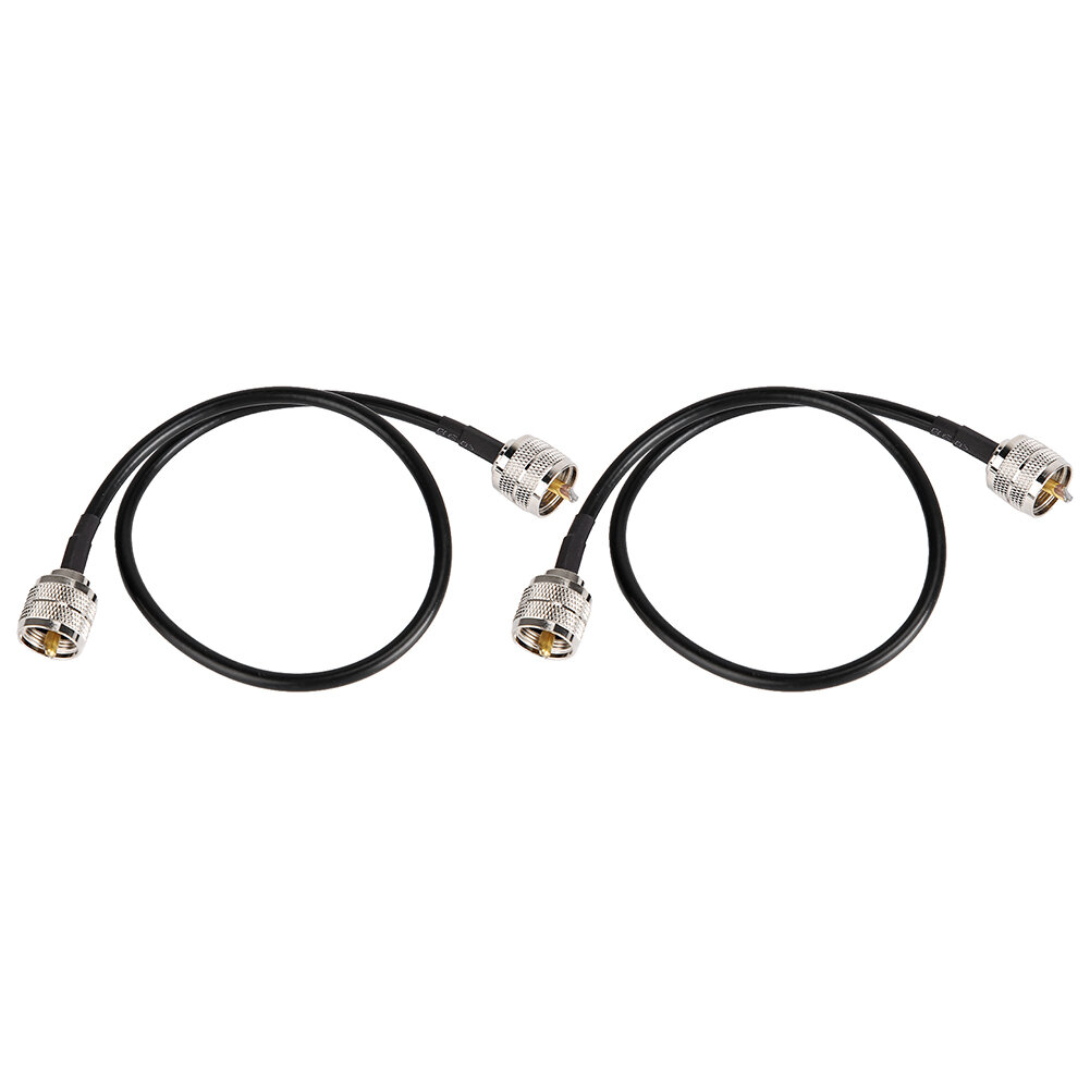 2pcs коаксиальный антенный адаптер кабель UHF Male PL-259 к UHF Мужчина PL-259 Низкая потеря